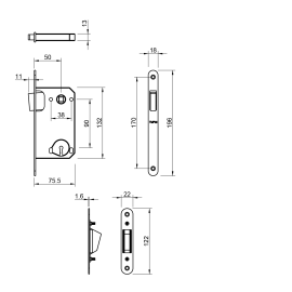 Fechadura Magnética Entrada de Chave Normal - Coferol